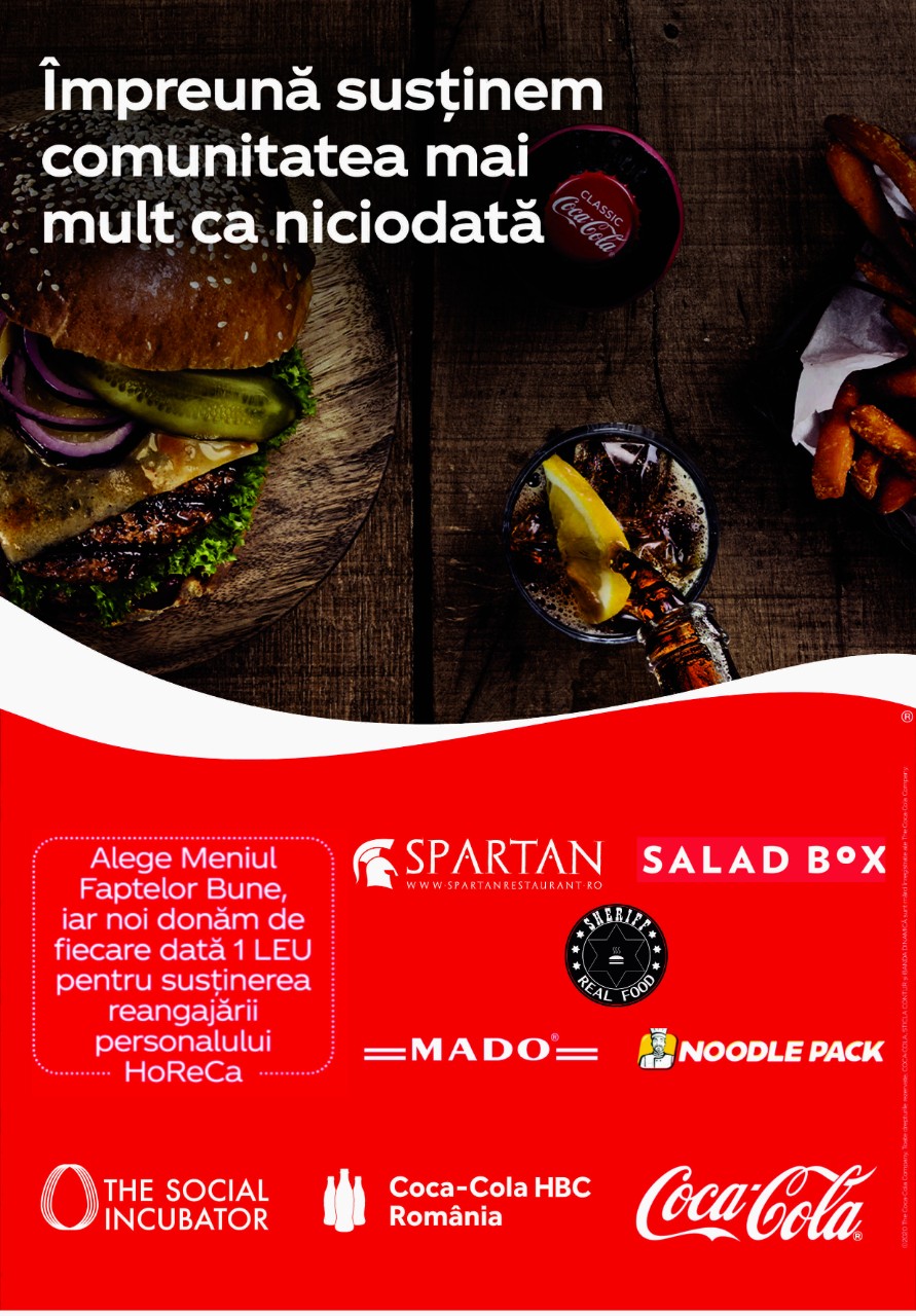 Faptele bune au meniul lor, disponibil in locatii partenere Coca-Cola